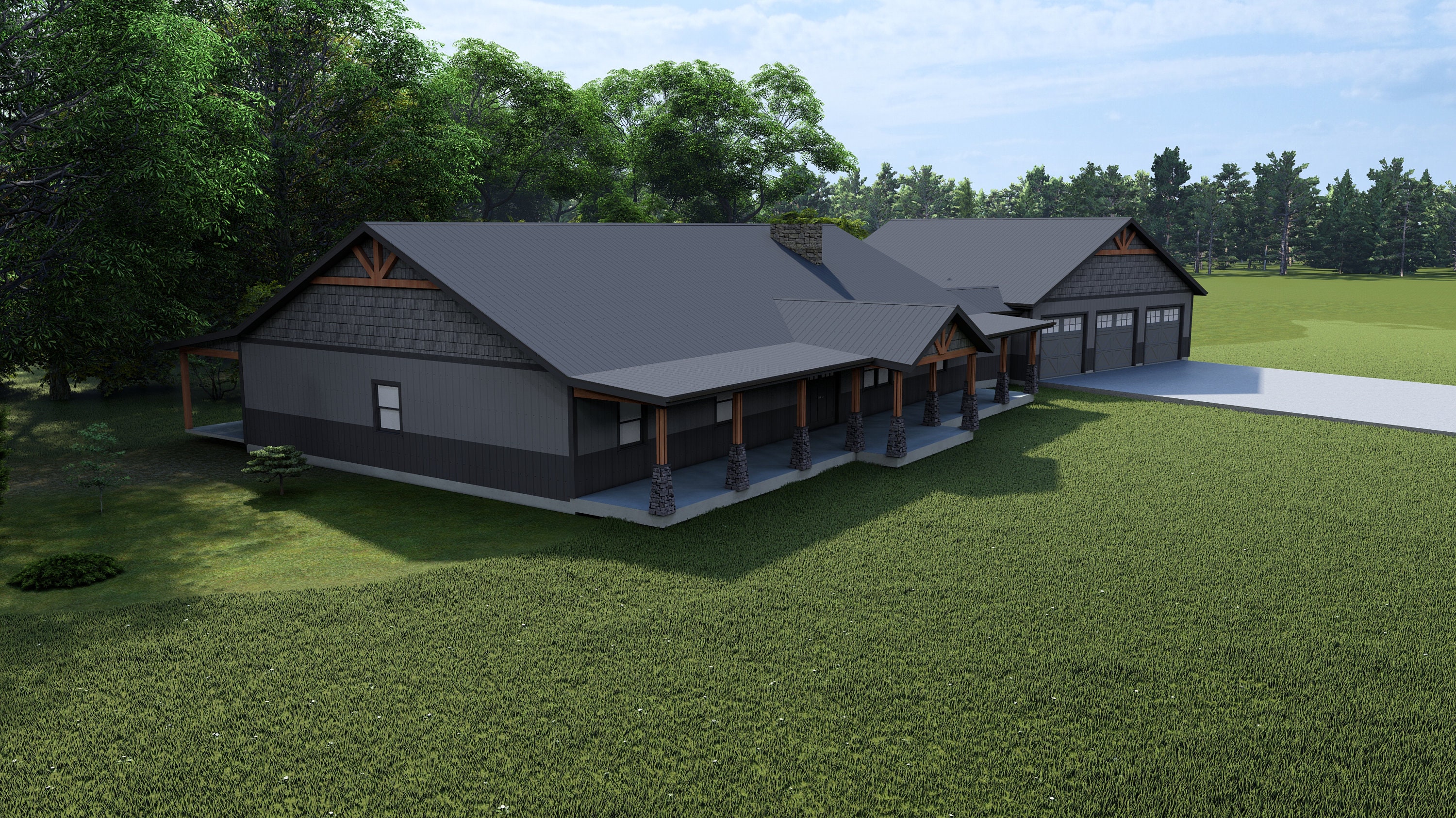 The Cedar Grove 5 Bedroom Barndominium With Basement FULL - Etsy Australia