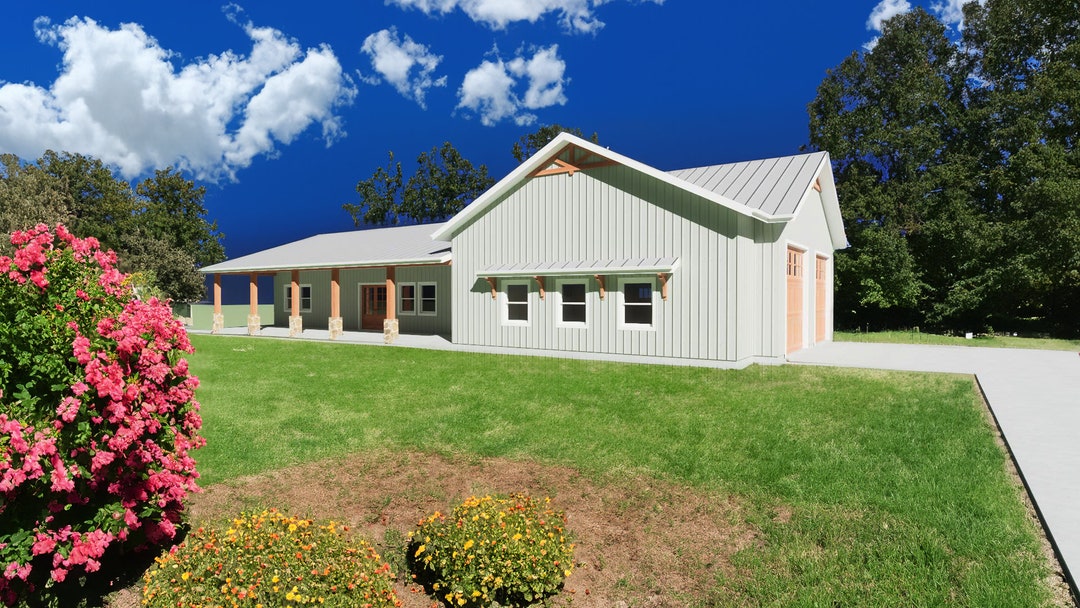 The Cedar Barndominium Plan by Buckeye Plans 1505 Sq Ft Modern Rustic ...