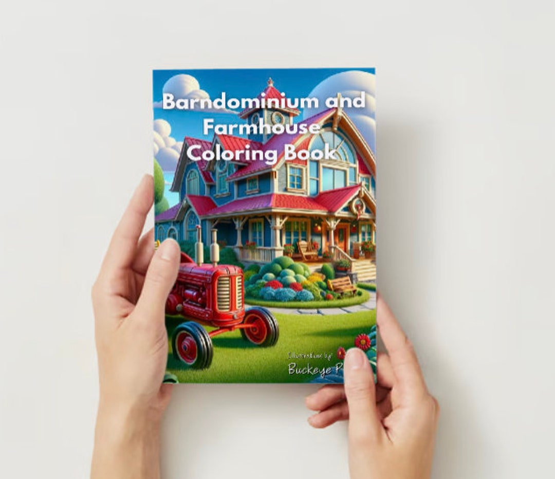 A Barndominium and Farmhouse Coloring Book Mostly for Kids - Etsy