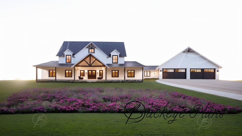7 Bedroom Farmhouse - Plan SP150 - Etsy