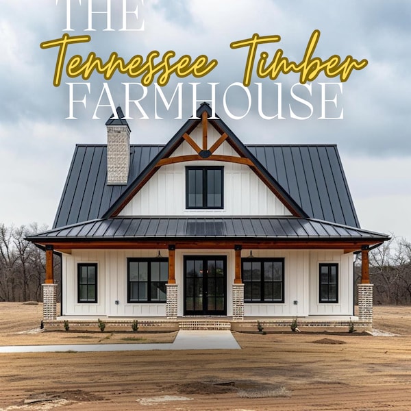 Modern Farmhouse Plans - Etsy