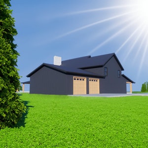 Mega Farmhouse Plan - 6,052 Sq Ft Modern Home Design With 4 Bedrooms, 3 ...