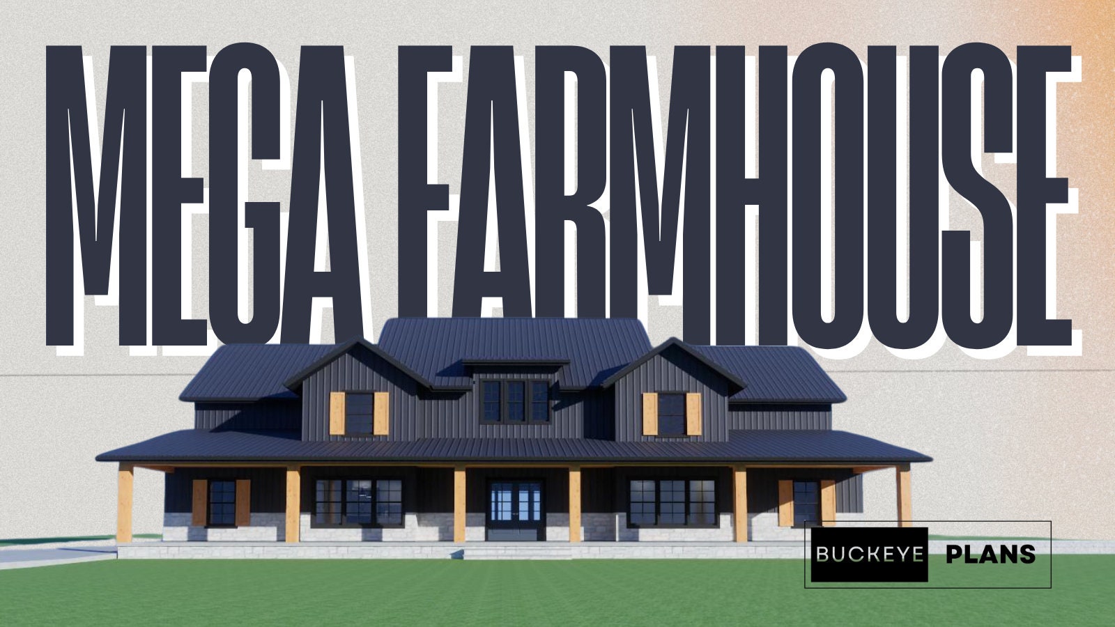 Mega Farmhouse Plan - 6,052 Sq Ft Modern Home Design With 4 Bedrooms, 3 ...