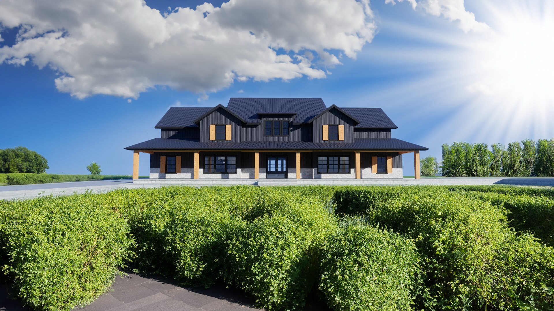 Mega Farmhouse Plan - 6,052 Sq Ft Modern Home Design With 4 Bedrooms, 3 ...