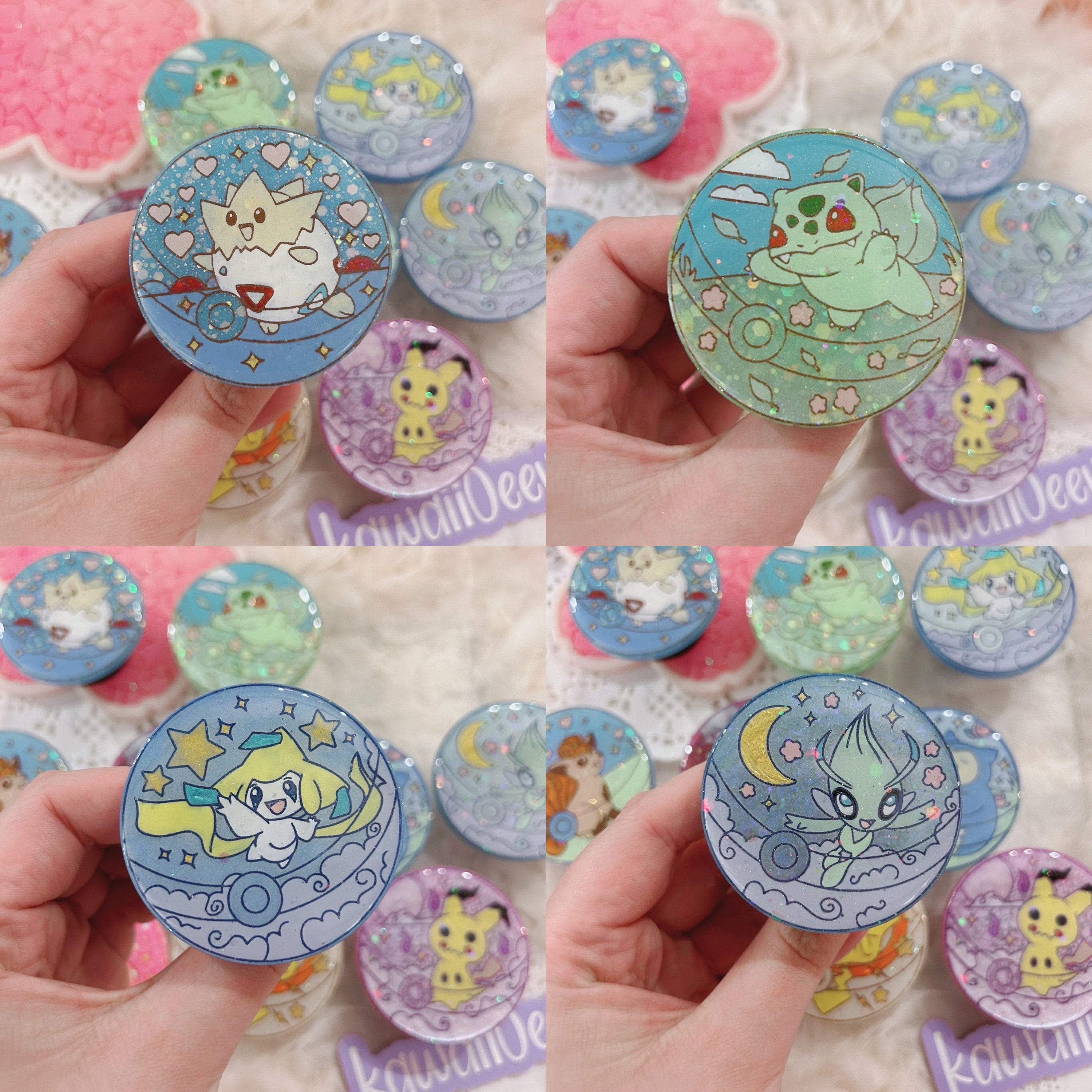 Handmade, Hand Painted, Cute Kawaii Poke Phone Accessory, Anime Togepi ...