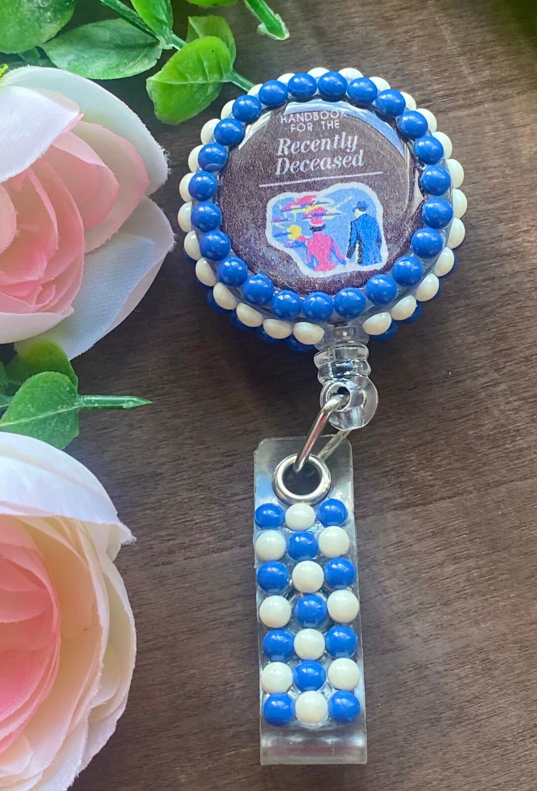 Deceased Handbook Badge Reel ID Holder Halloween Badge Reel - Etsy