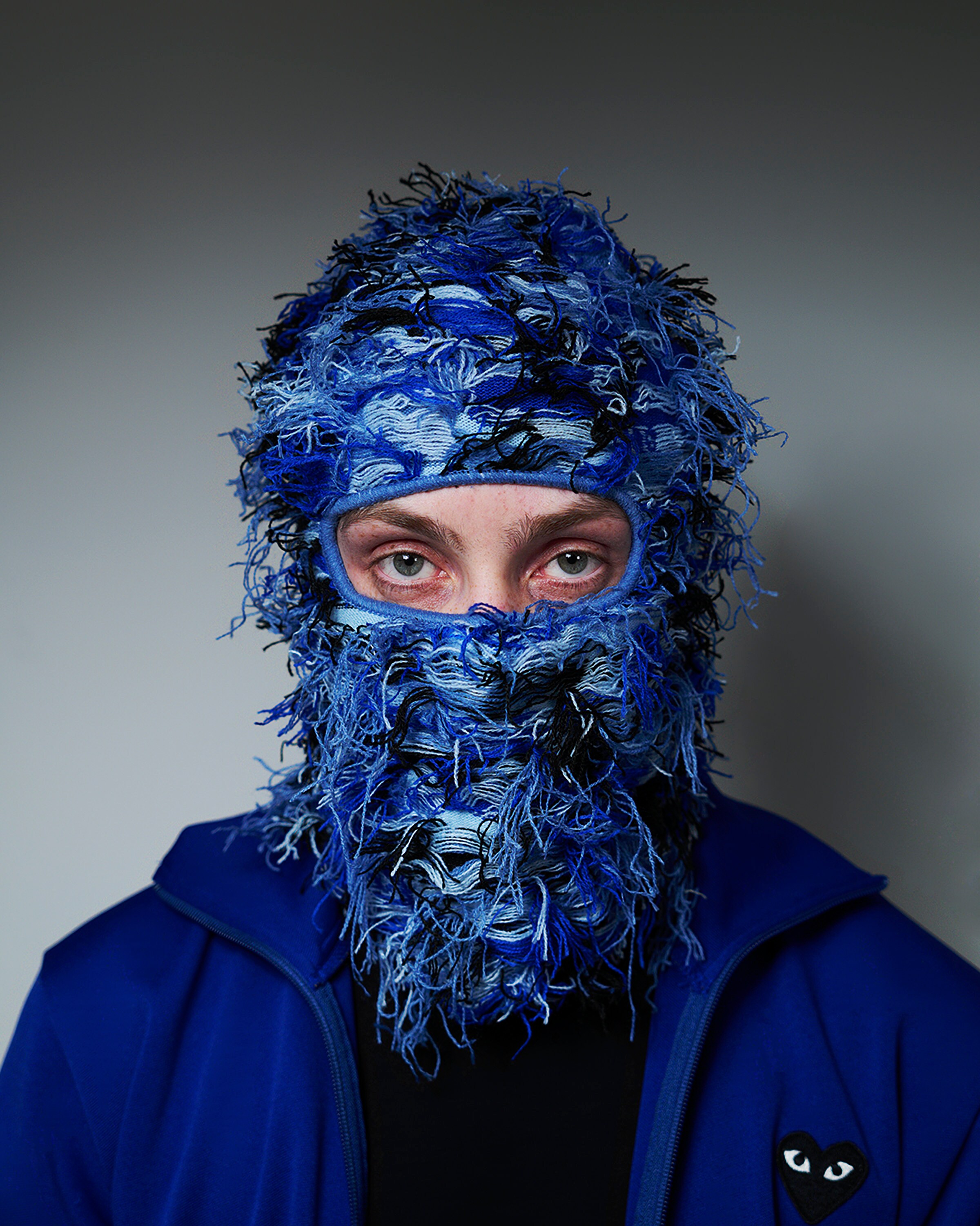 Distressy Black Balaclava Black Distressed Ski Mask Yeat Inspired ...