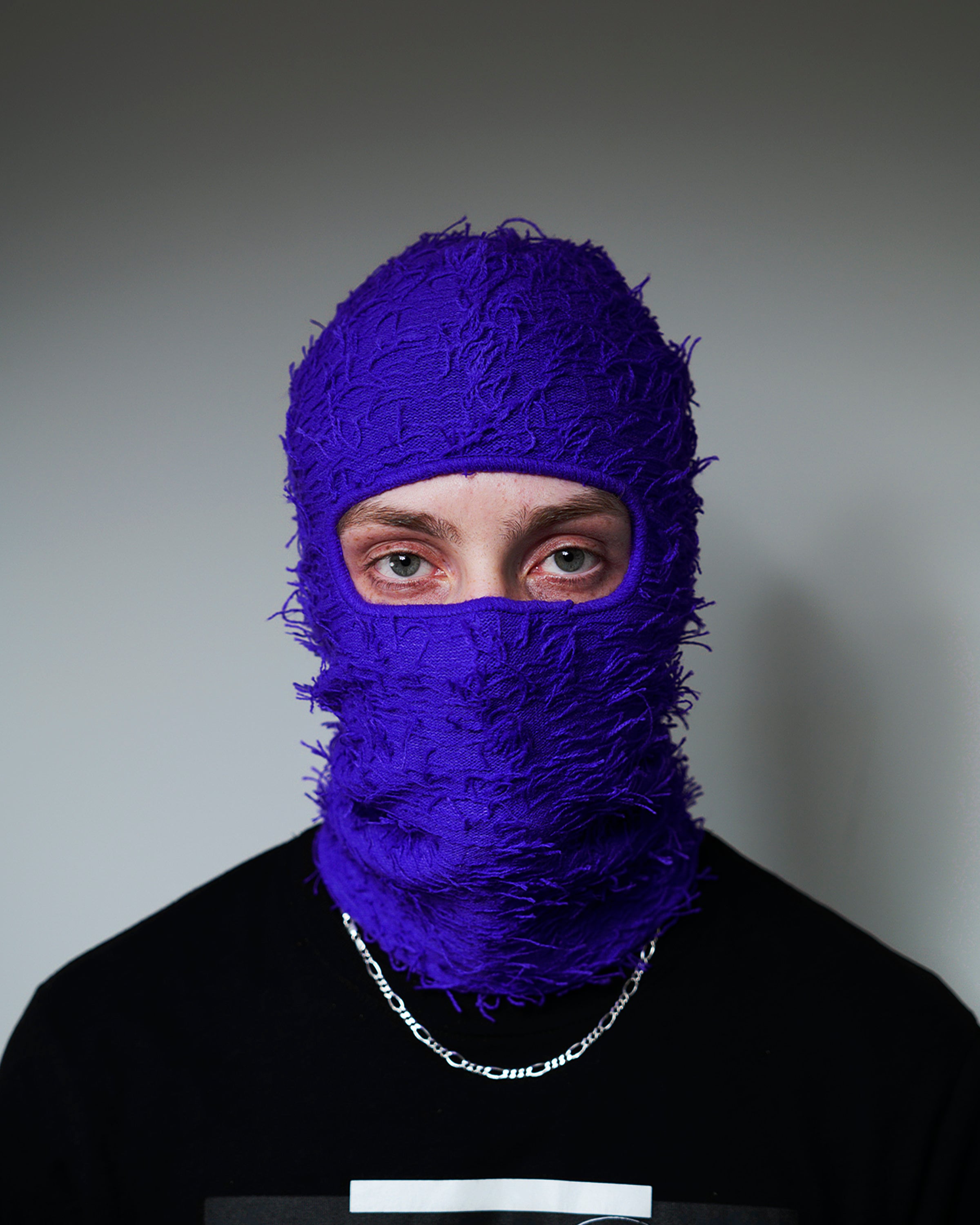 Distressy Black Balaclava Black Distressed Ski Mask Yeat Inspired ...