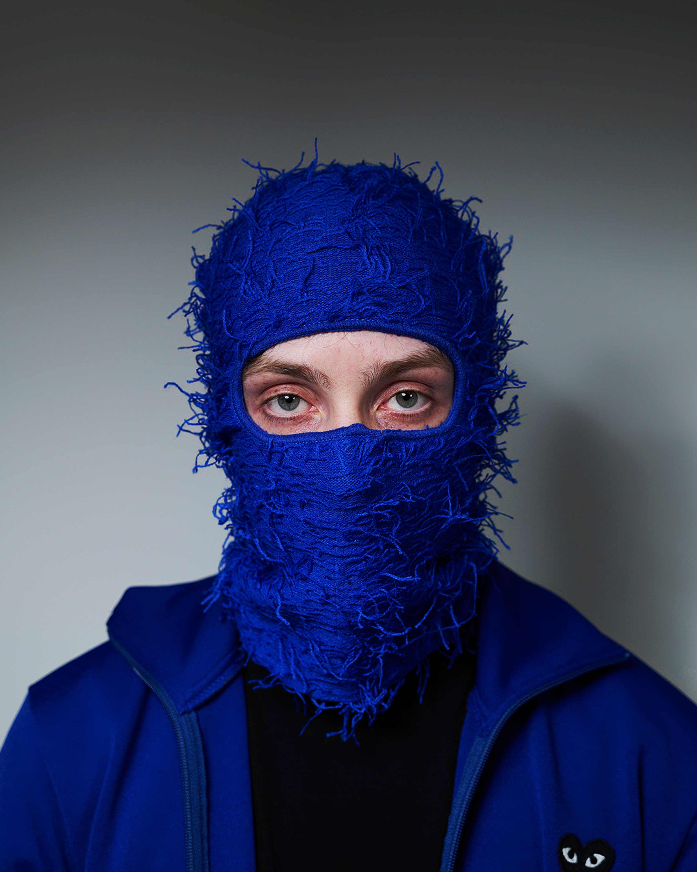 Distressy Black Balaclava Black Distressed Ski Mask Yeat Inspired ...