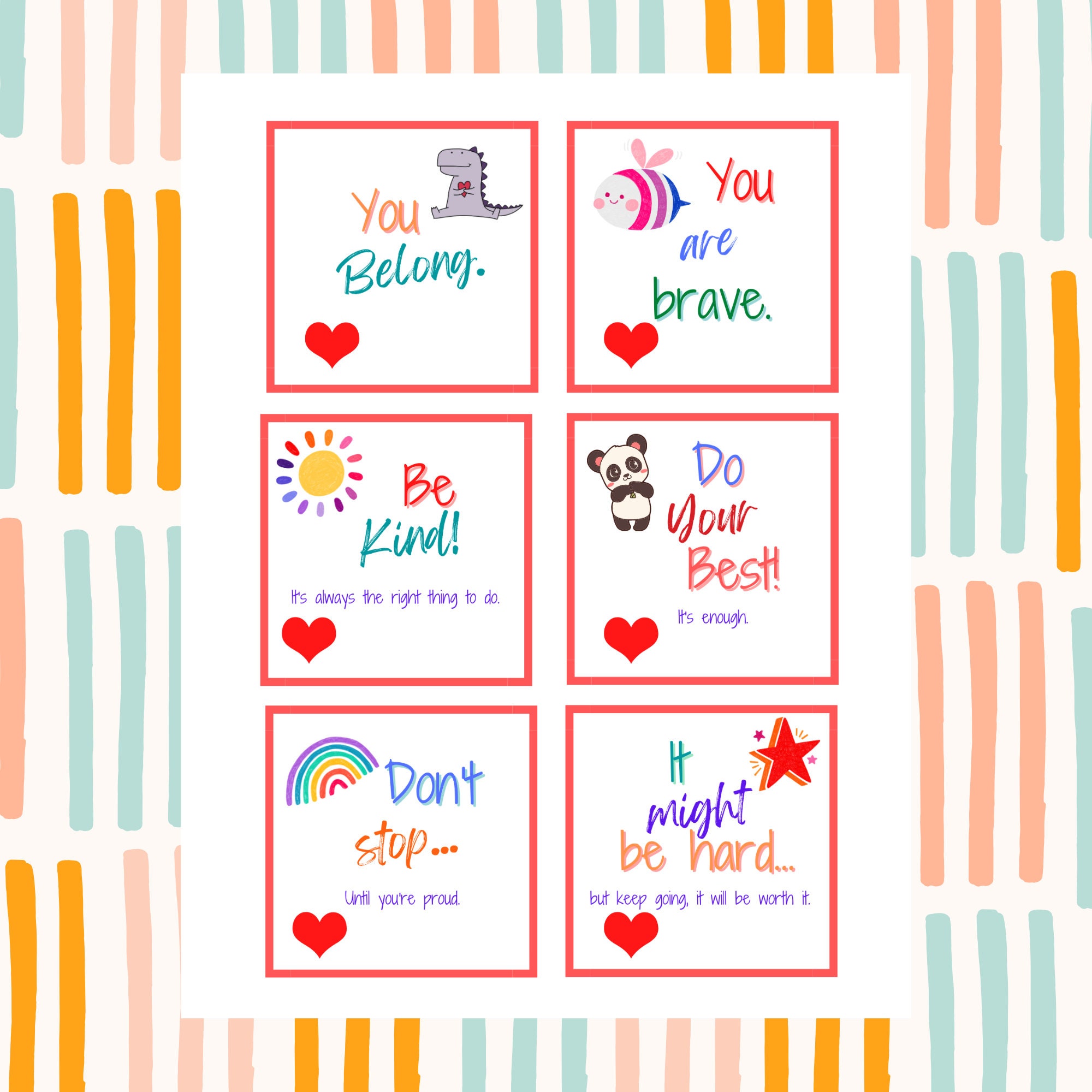 LUNCH BOX Notes/printable/36 Kids Lunch Box Notes/inspirational Lunch ...