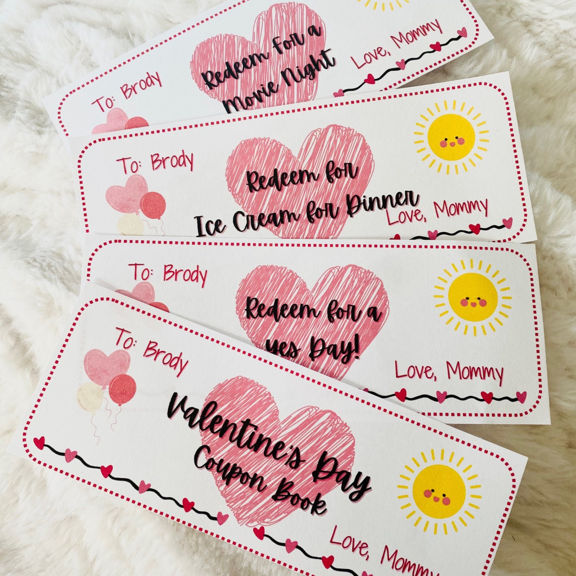 EDITABLE Kids Valentine Coupons/valentine's Day Coupons/printable ...
