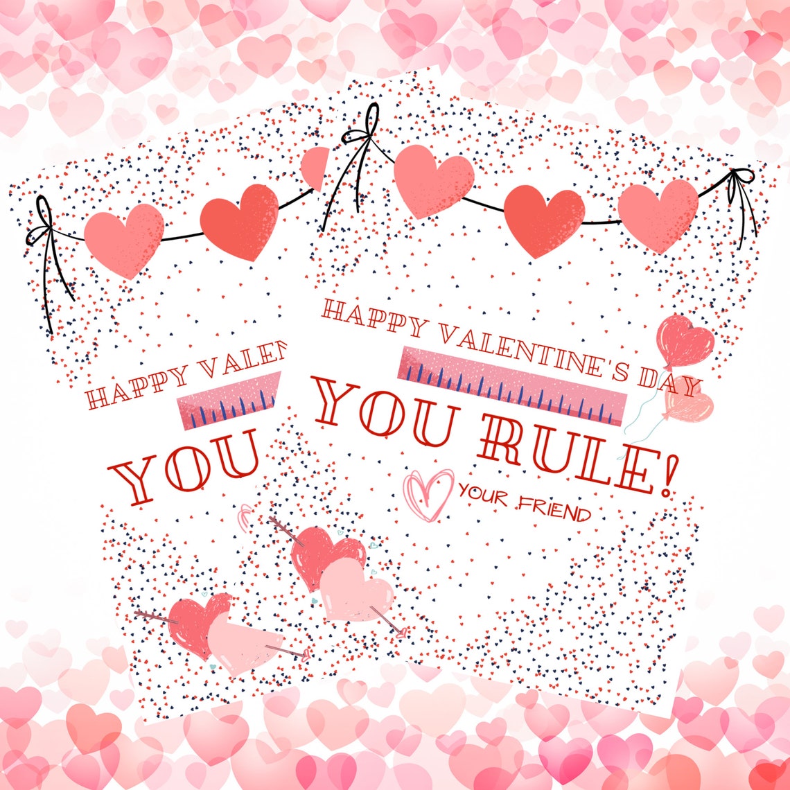 Printable Valentine's Tags. Printable Ruler Valentine Cards. Kids ...