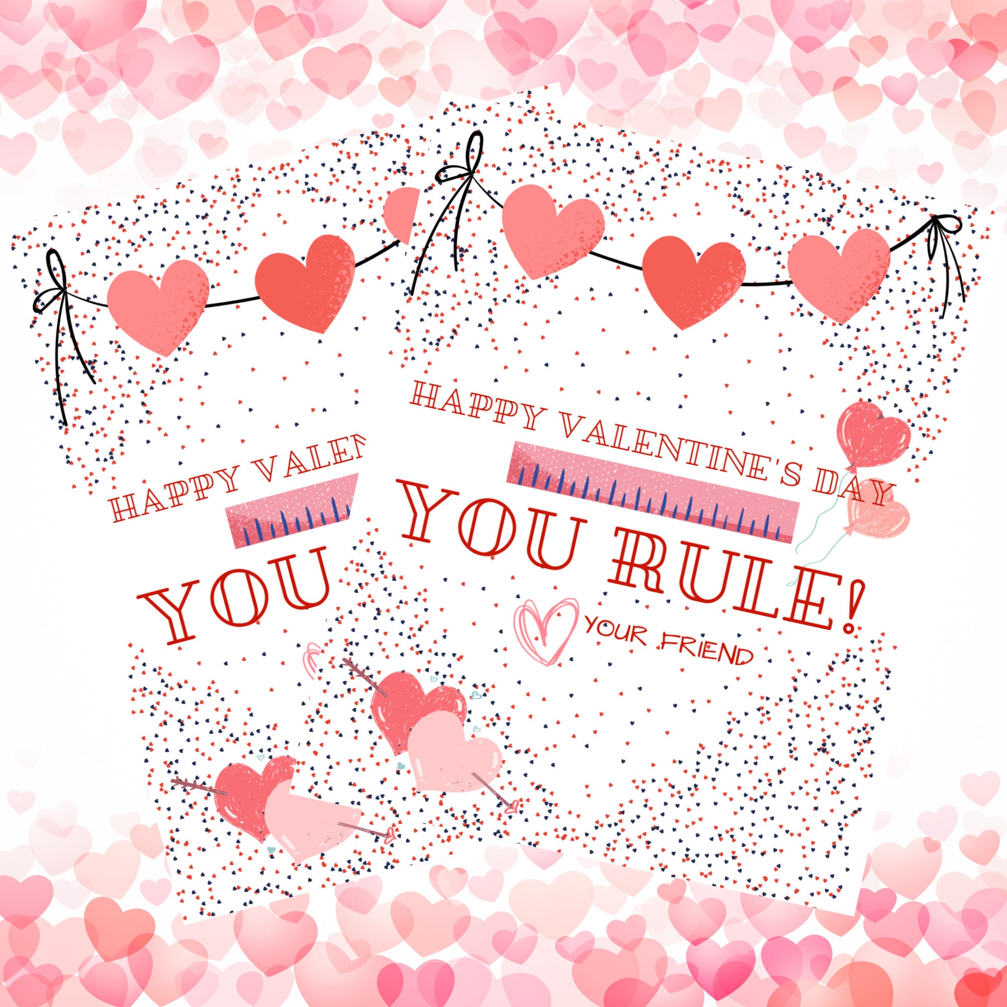 Printable Valentine's Tags. Printable Ruler Valentine Cards. Kids ...