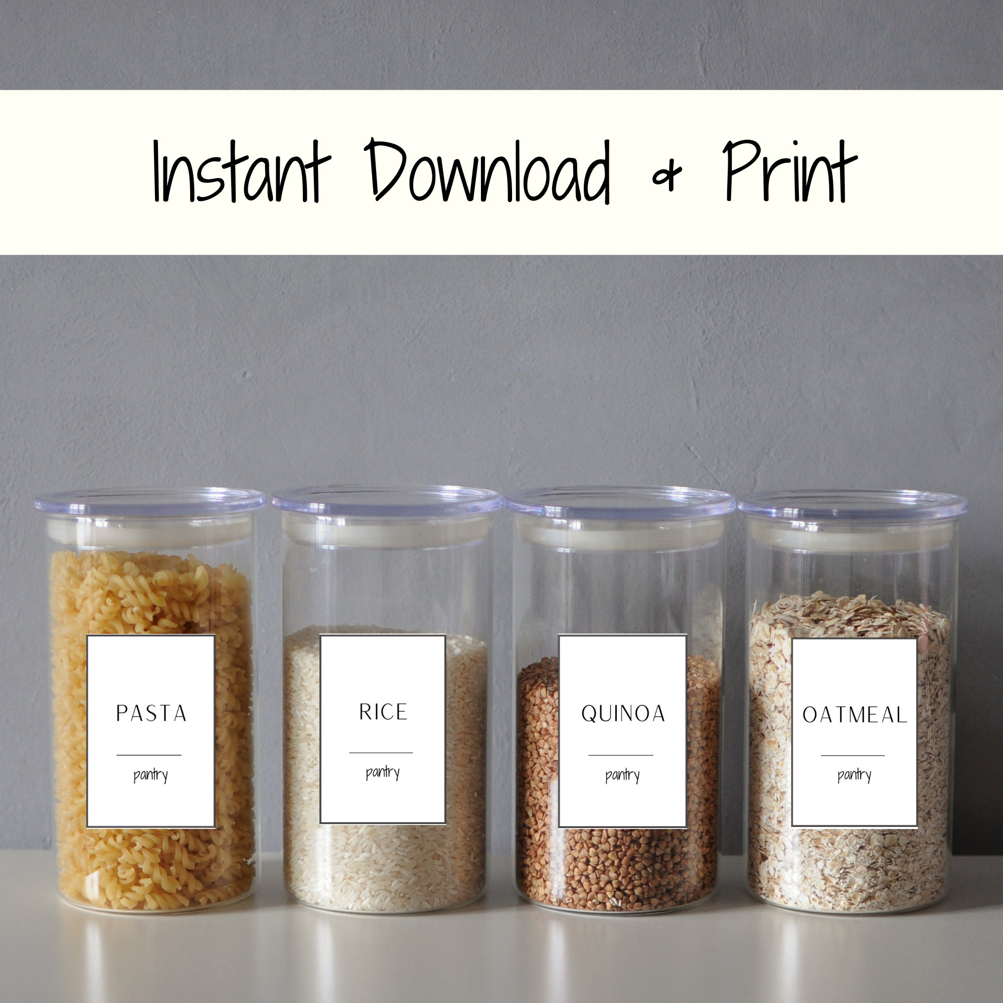 EDITABLE, Printable Pantry Labels. Ready to Print and EDITABLE Template ...