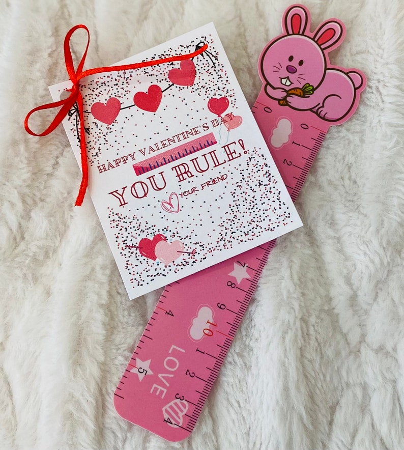 Printable Valentine's Tags. Printable Ruler Valentine Cards. Kids ...