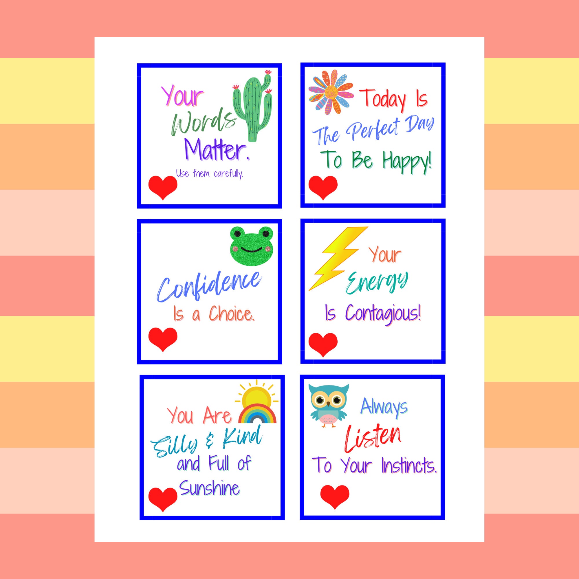 LUNCH BOX Notes/printable/36 Kids Lunch Box Notes/inspirational Lunch ...