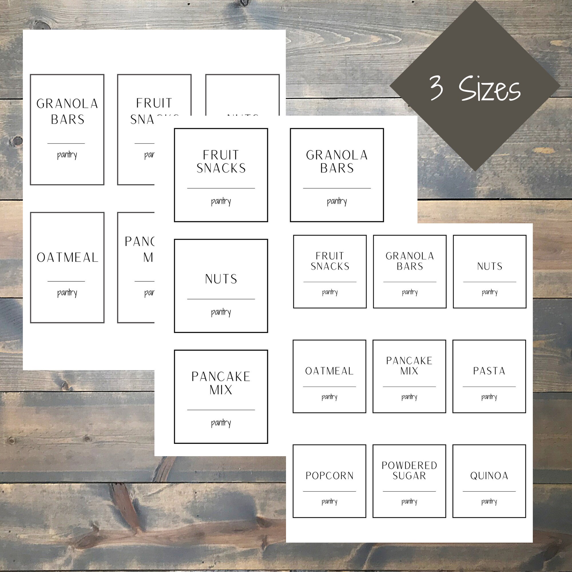 EDITABLE, Printable Pantry Labels. Ready to Print and EDITABLE Template ...