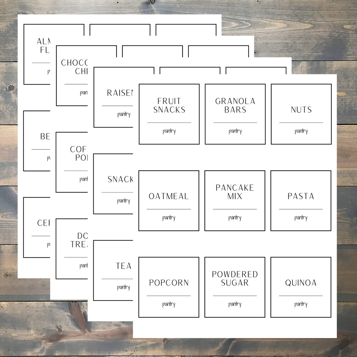 EDITABLE, Printable Pantry Labels. EDITABLE Template. Modern, Minimal ...
