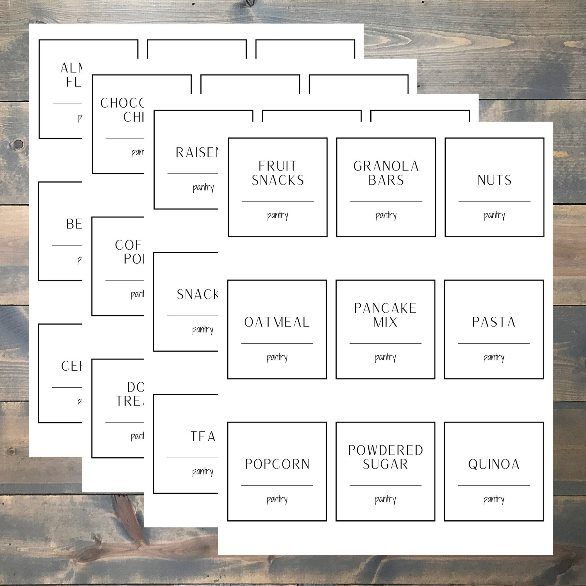 EDITABLE, Printable Pantry Labels. EDITABLE Template. Modern, Minimal ...