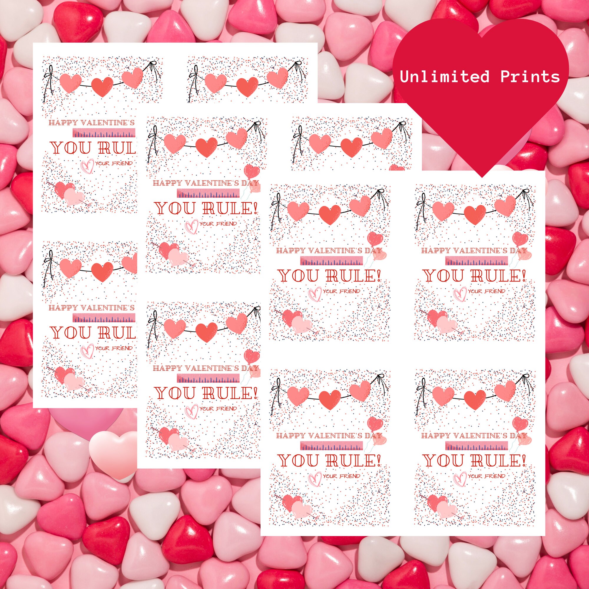 Printable Valentine's Tags. Printable Ruler Valentine Cards. Kids ...