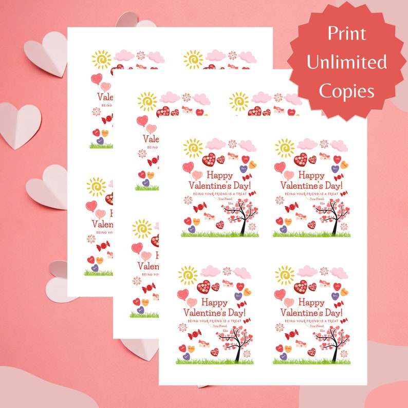 Editable Valentine's Cards. Printable, Personalized Valentine's Day ...