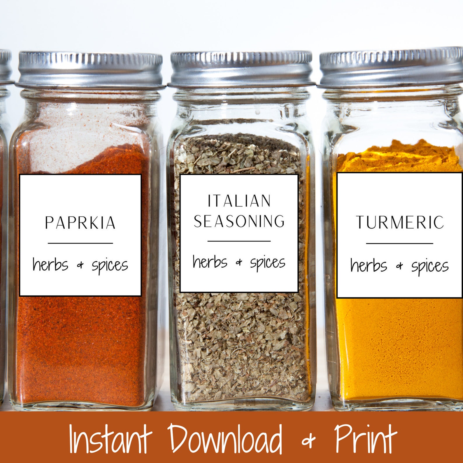 Editable, Printable Spice Labels. Includes EDITABLE Template.modern ...