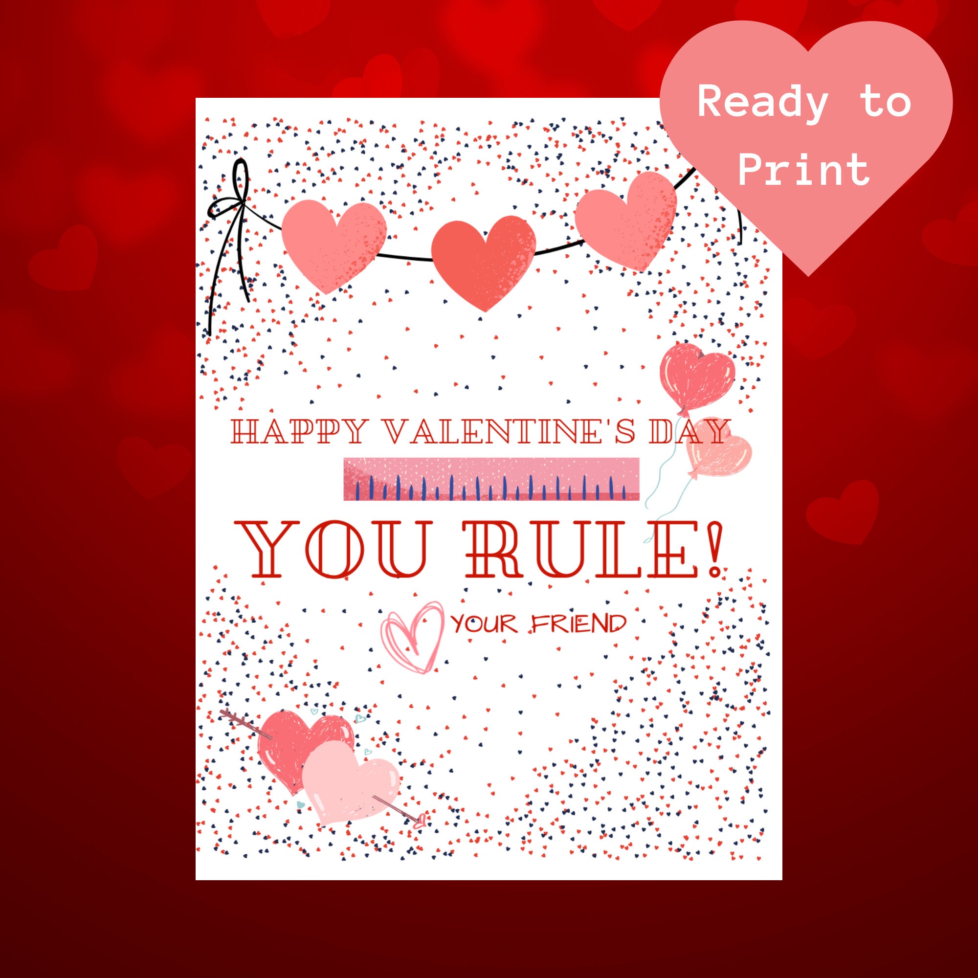 Printable Valentine's Tags. Printable Ruler Valentine Cards. Kids ...