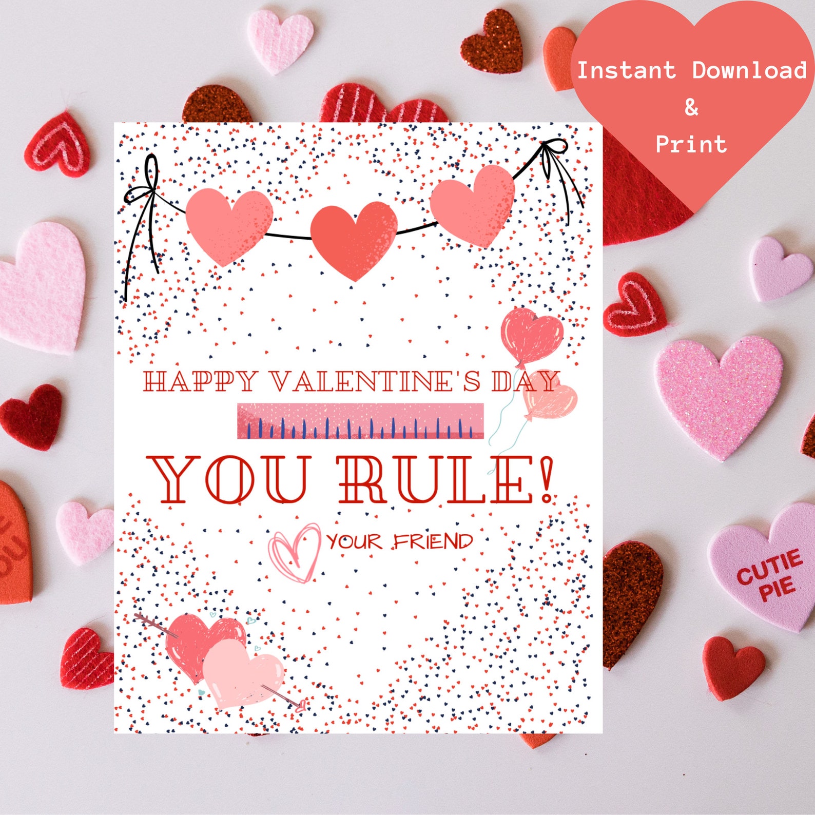 Printable Valentine's Tags. Printable Ruler Valentine Cards. Kids ...