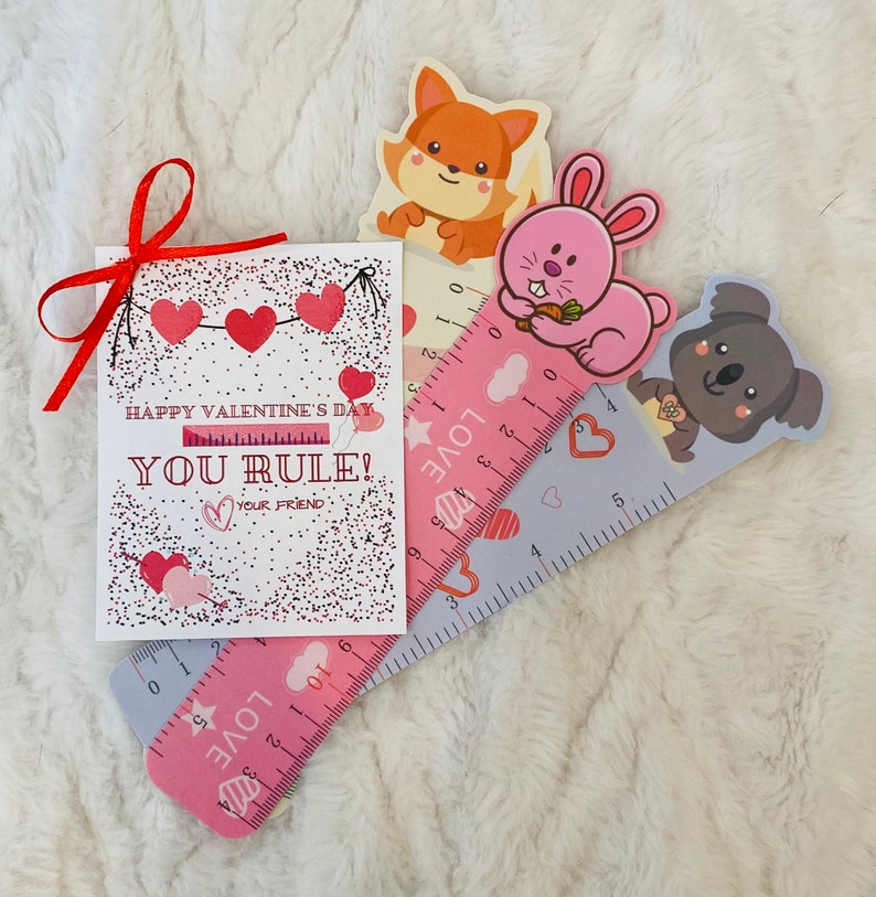 Printable Valentine's Tags. Printable Ruler Valentine Cards. Kids ...
