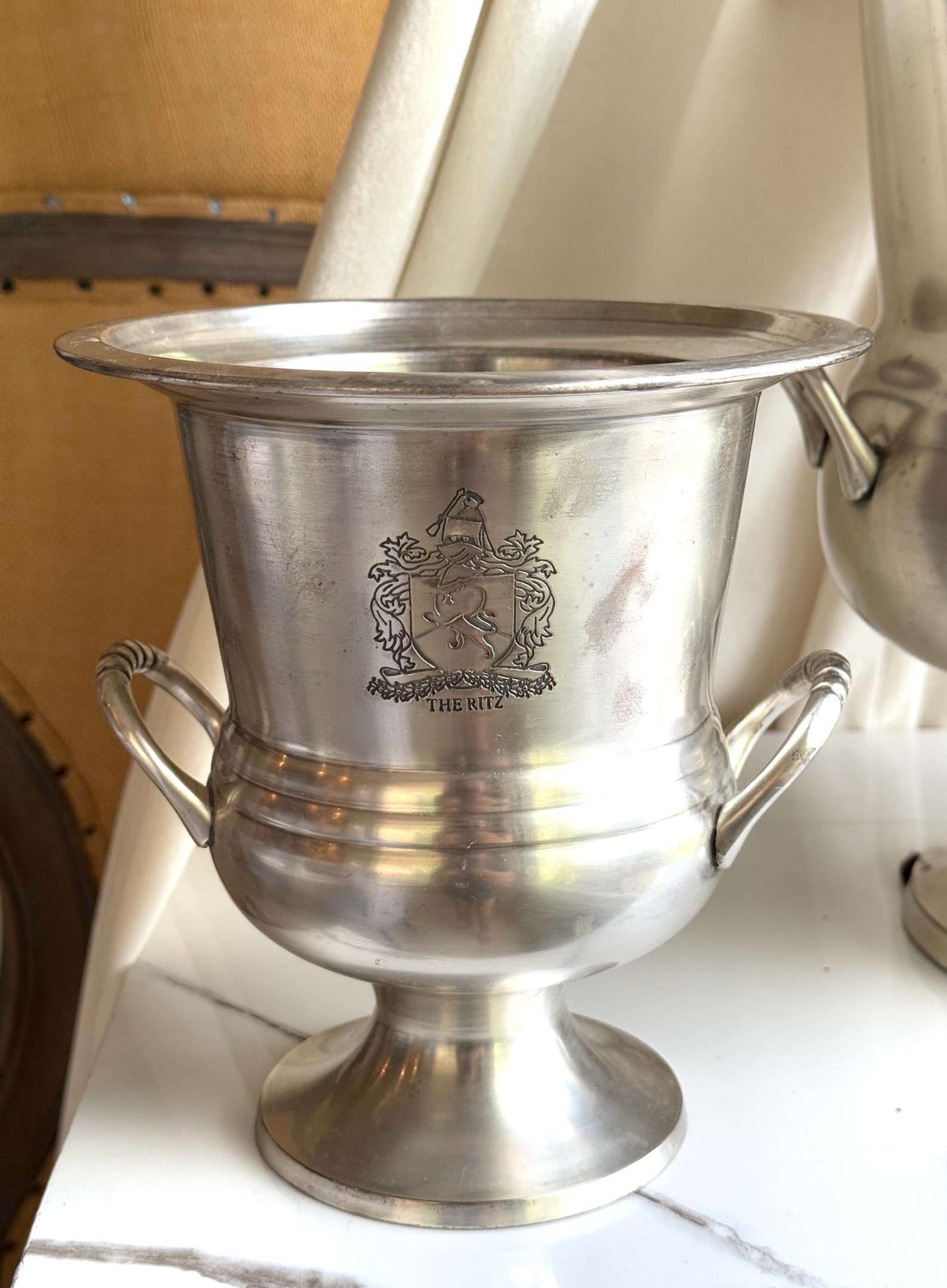 Set of 2 Vintage Ice Buckets 11"x10.5" & 7"x6.5" With the Ritz Coat of ...