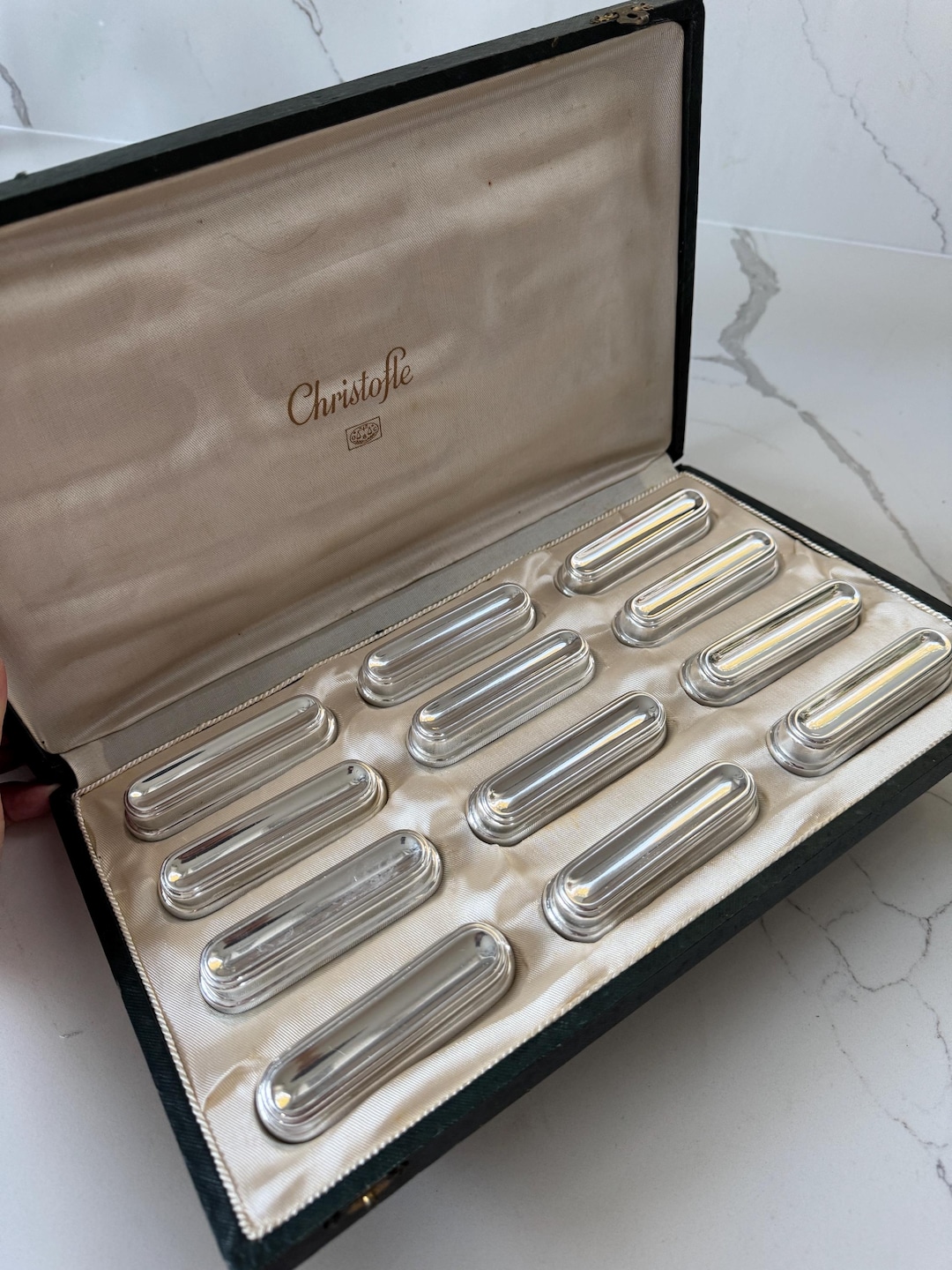 Set of 12 Silver Plated Christofle Cutlery Knife Rest in Box - Etsy
