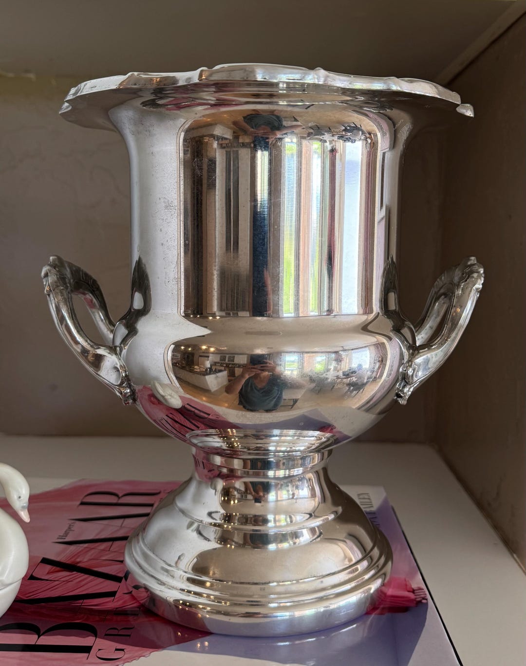 Vintage Trophy Ice Bucket Silver Plated Champagne Bucket Wine Chiller ...