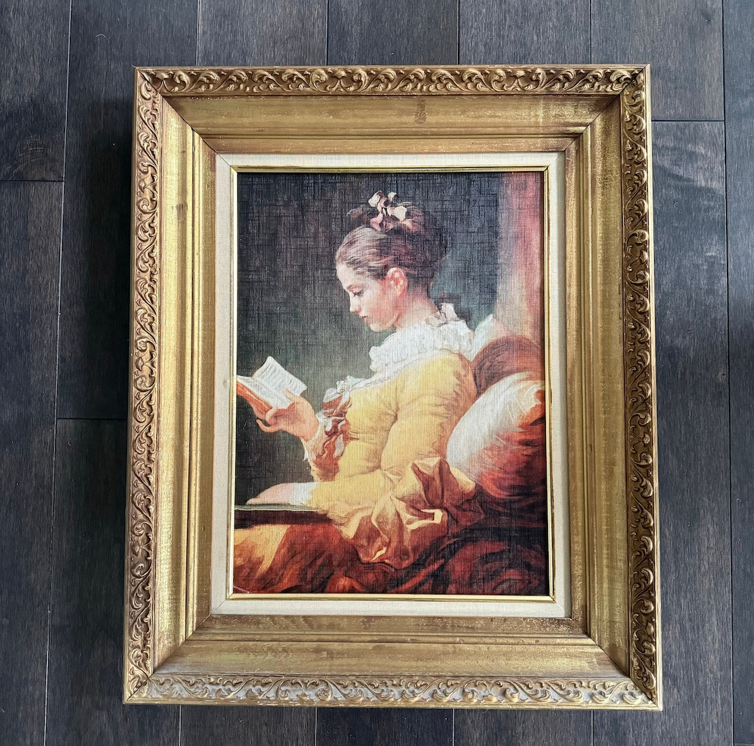 Framed Print by Jean-honore Fragonard -the Reader- A Young Girl Reading ...