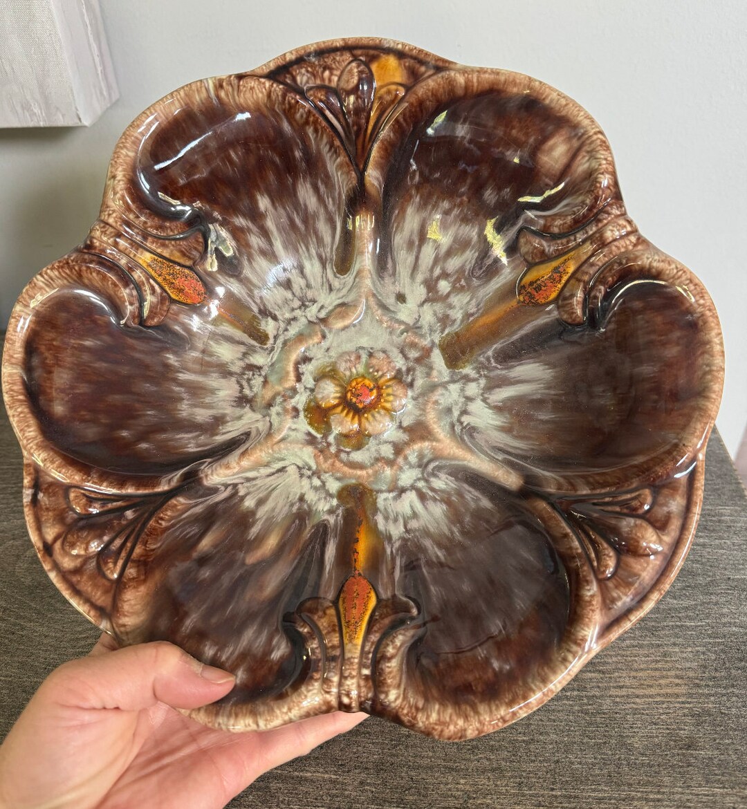 Heavy Ceramic Jasba German Studio Art Pottery Fruit Bowl Serving Tray 1865 Germany 11" - Etsy