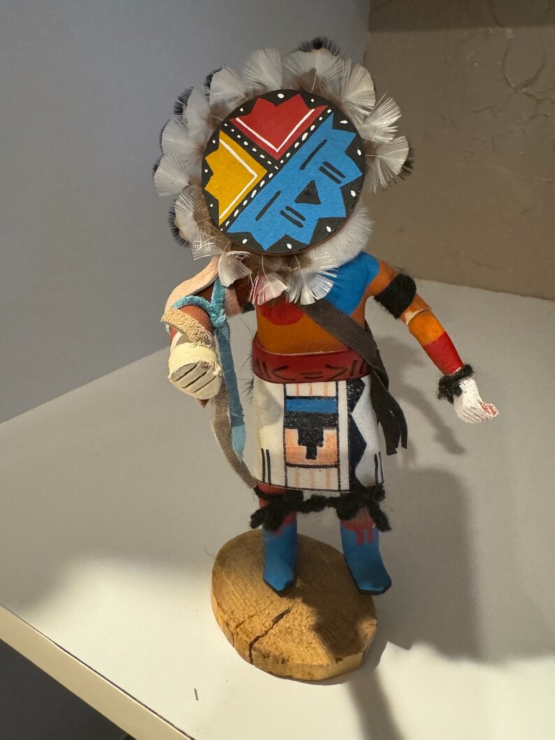 Vintage Native American Sun Face Kachina Doll 7 Tall Artist Signed. - Etsy