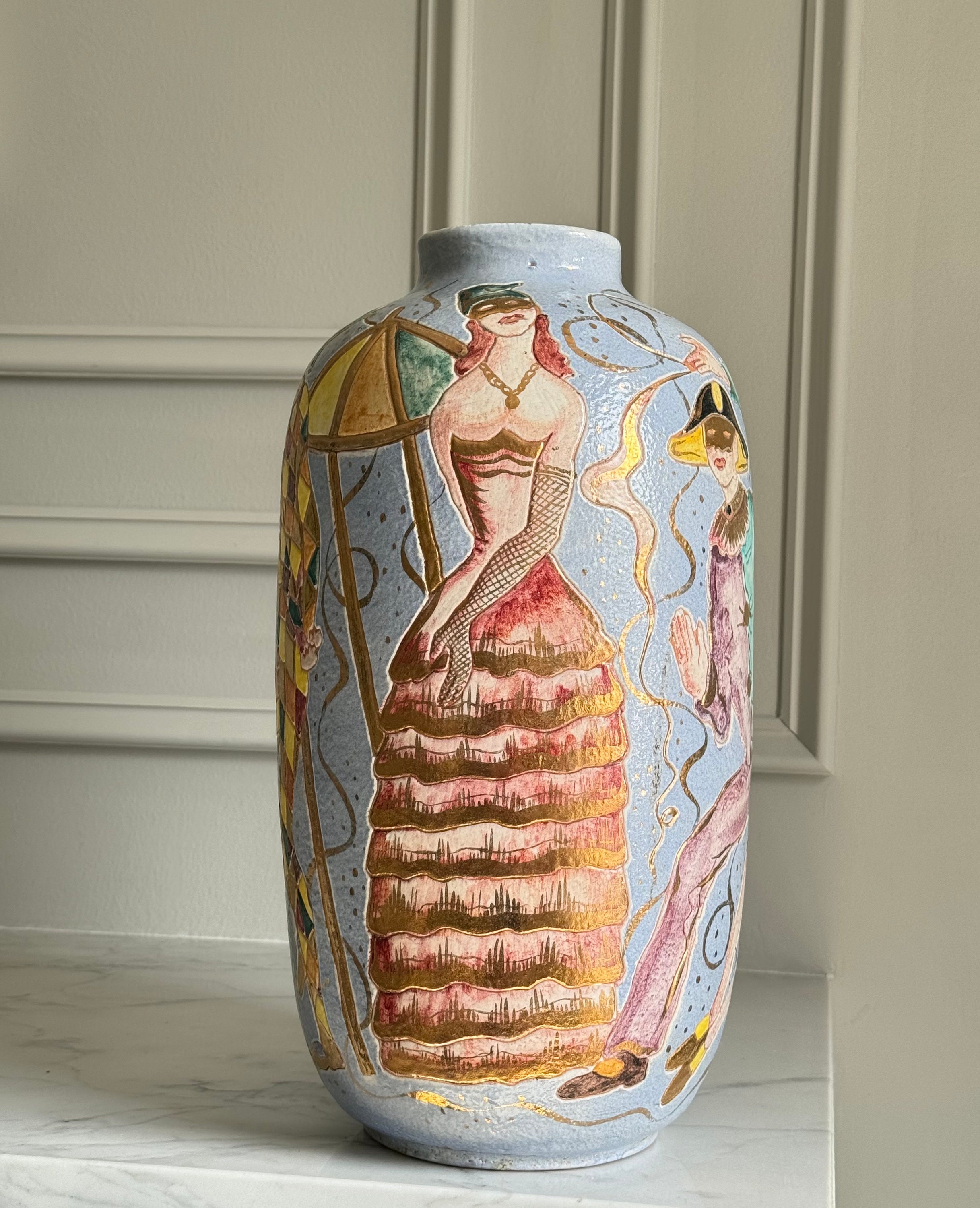 A Rare Find 16” Marcello Fantoni Raymor- Italy Harlequin Jester Hand ...