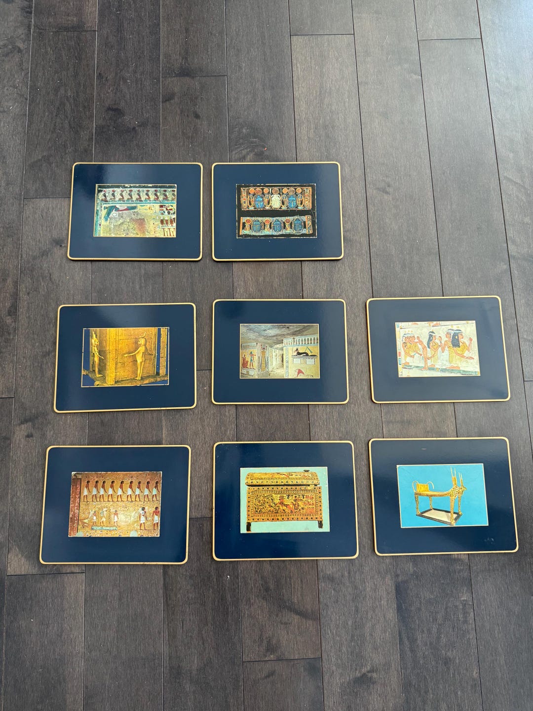 Collectable Rare Set of 8 Vintage EBBELS "egyptian Artifacts" Coasters ...