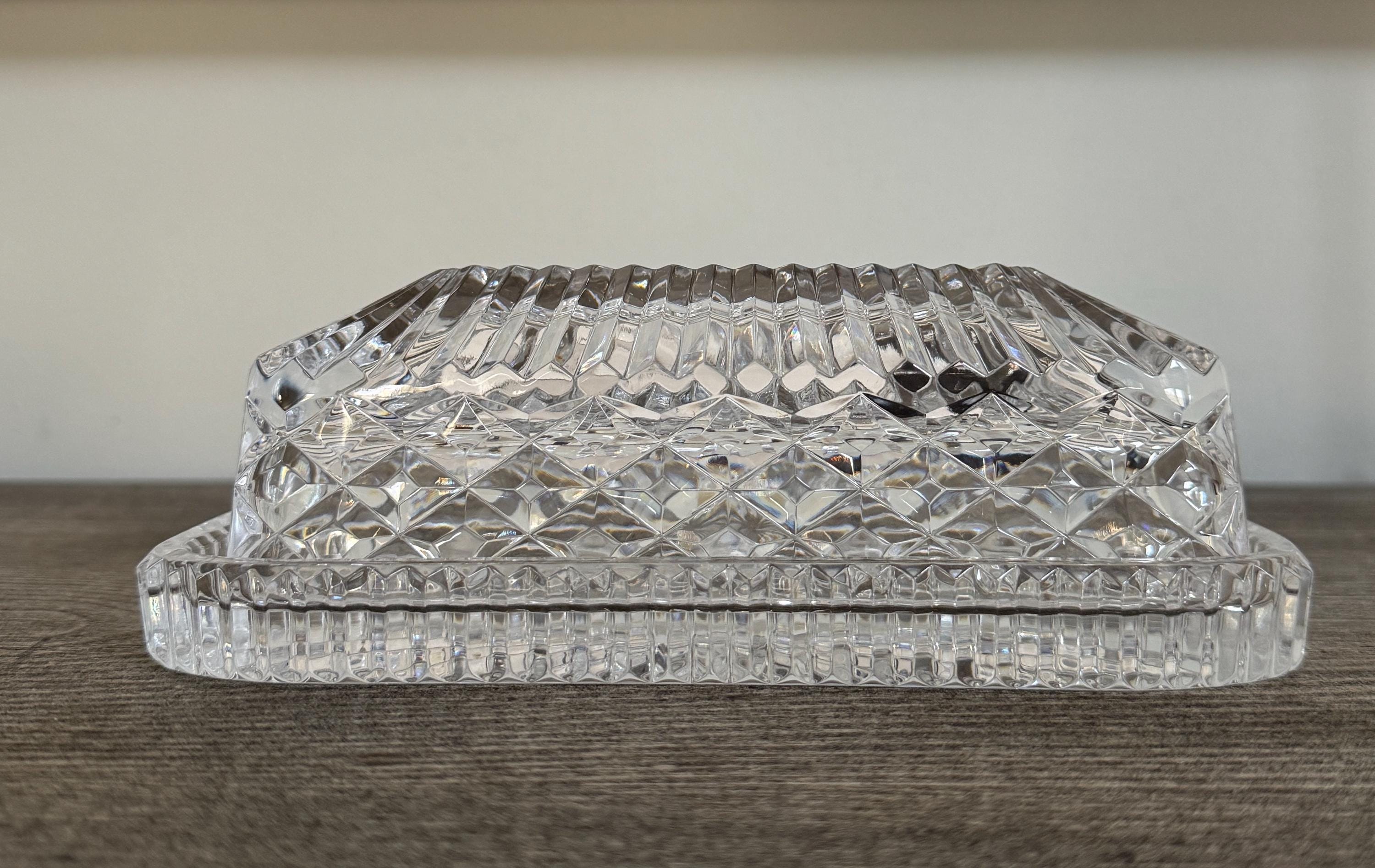 Waterford Crystal 1/4 Lb Pound Stick Covered Butter Dish Discontinued ...