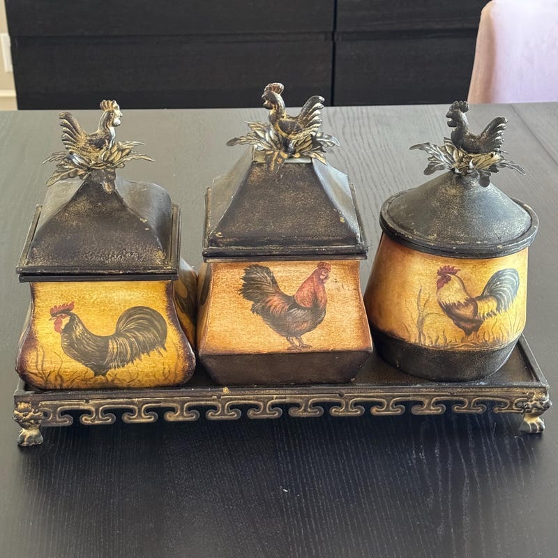 Rooster Canister Set - Etsy