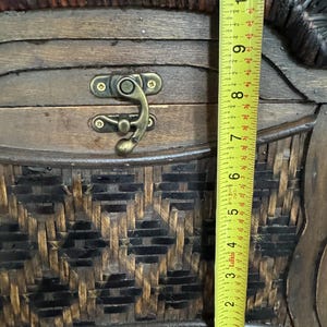 Large Hinged Wooden Wicker Keepsake Chest Box 16x 10x8 - Etsy