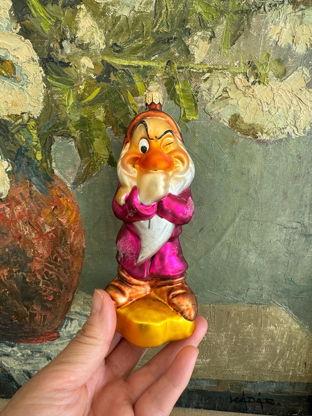 Vintage Christopher Radko Disney Grumpy Christmas Glass Ornament From ...