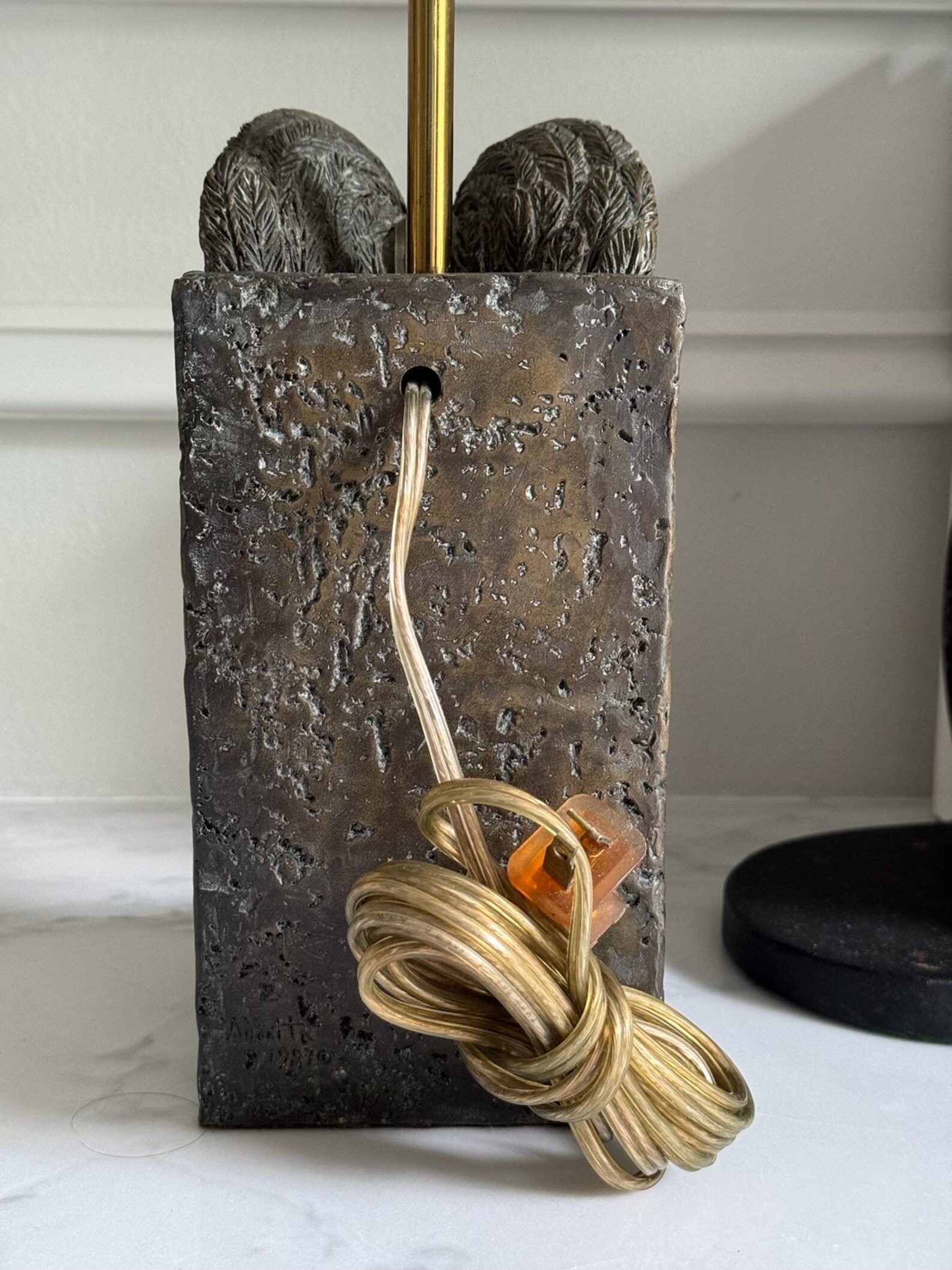 Vintage Griffin Sphinx Sculpture Gold and Black Table Lamp With Black ...