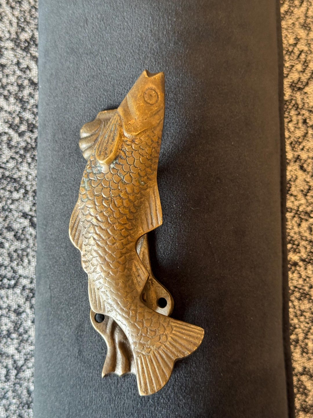 Beautiful Vintage Patinated Brass Fish Door Knocker 5.5"x2.4” - Etsy