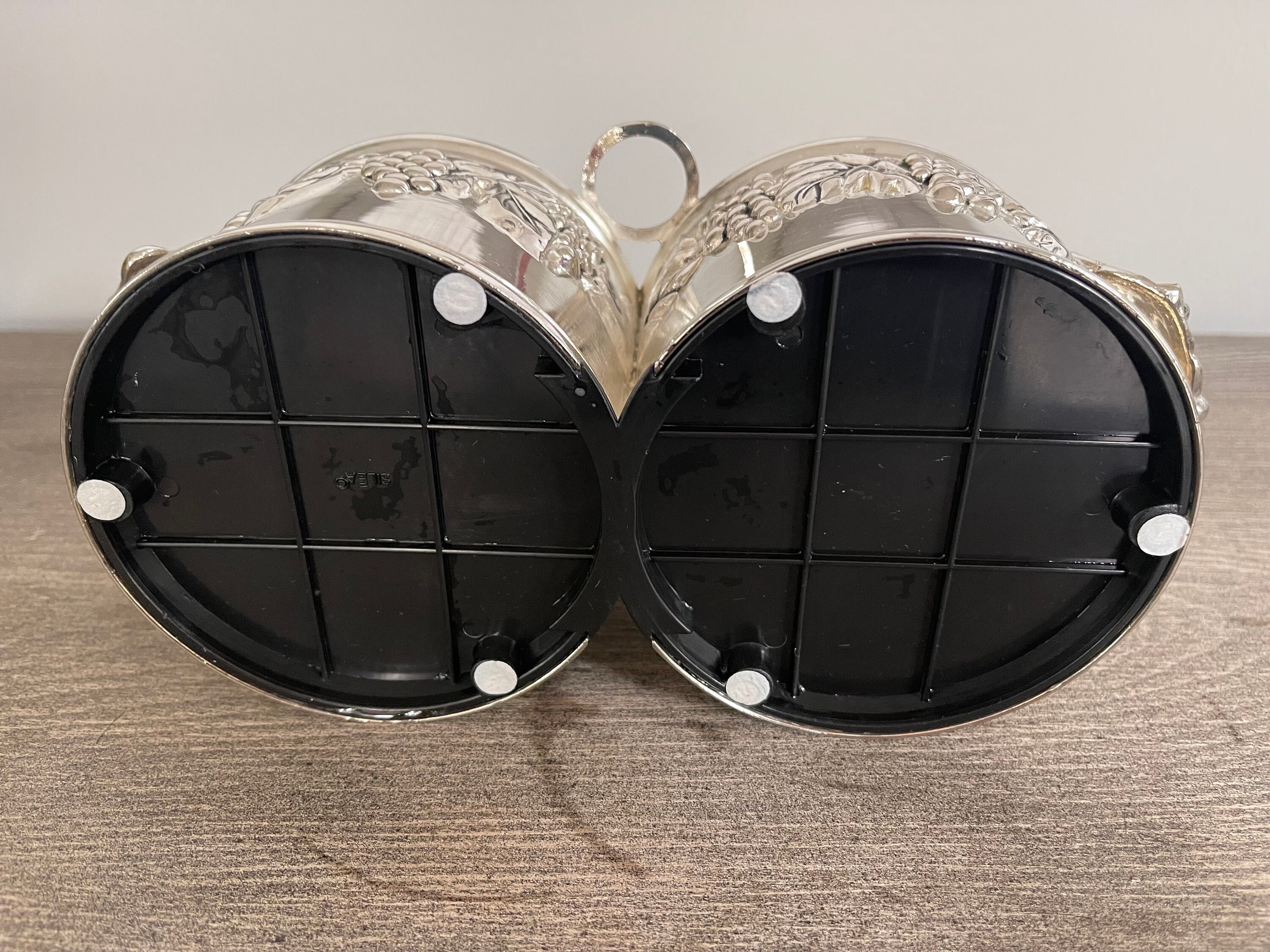 Vintage SILEA Silverplate Dual Wine Bottle Holder/coasters - Etsy