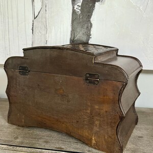 Large Hinged Wooden Wicker Keepsake Chest Box 16x 10x8 - Etsy
