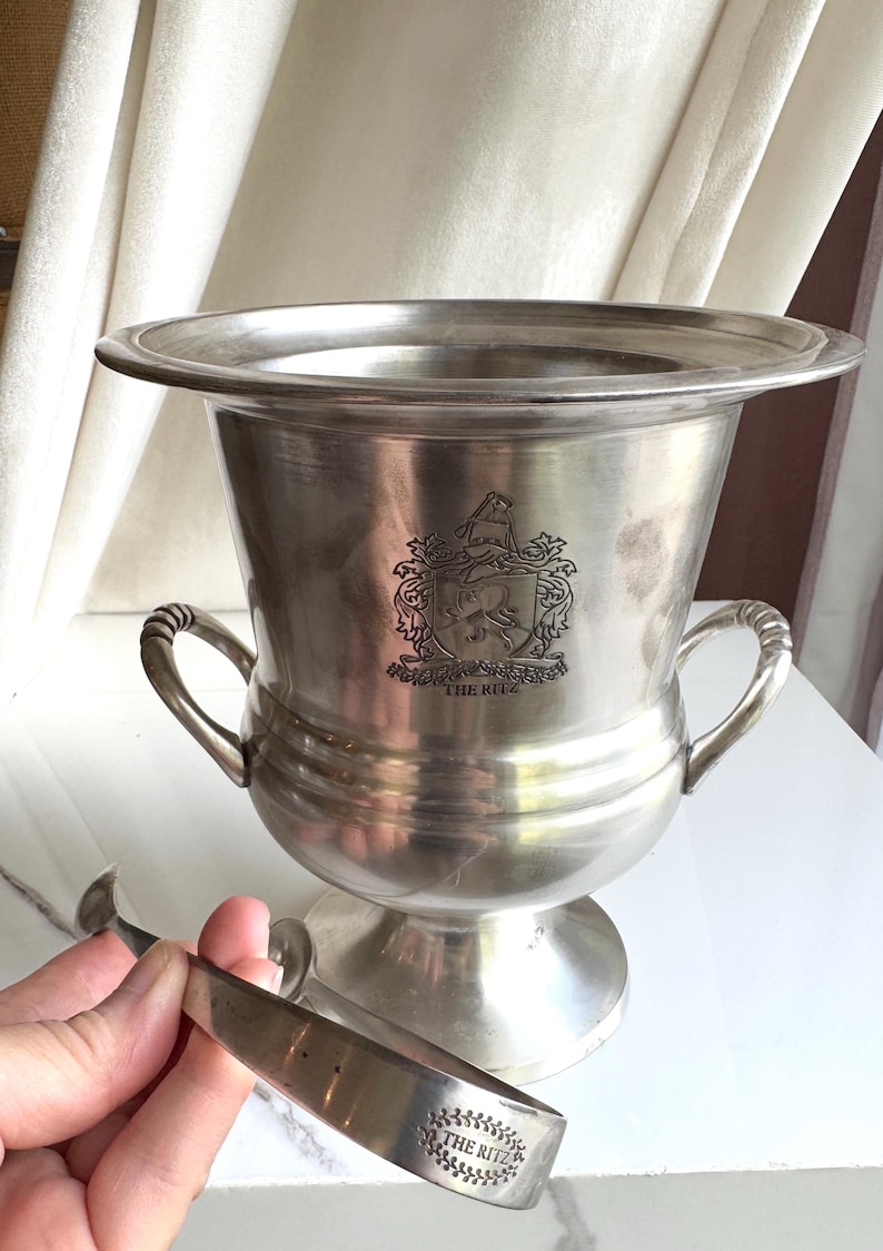Set of 2 Vintage Ice Buckets 11"x10.5" & 7"x6.5" With the Ritz Coat of ...