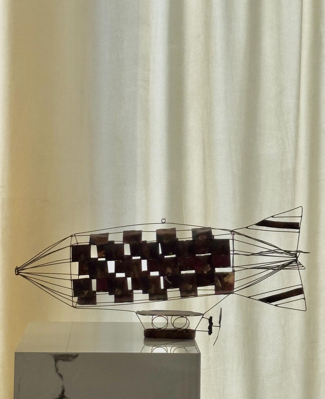 Vintage Wired Metal Blimp Airship Art Model 24"x 10" Ready to Hang - Etsy