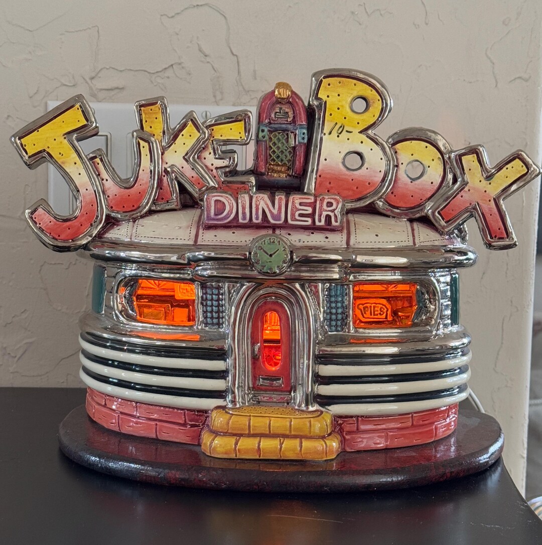 Unique Vintage Retro Style Jukebox Diner Table Desk Lamp 11.5"x10"x6.75 ...
