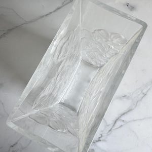 Vintage Mid Century Modern Art Deco Frosted Ice Cube Shaped Vase With ...
