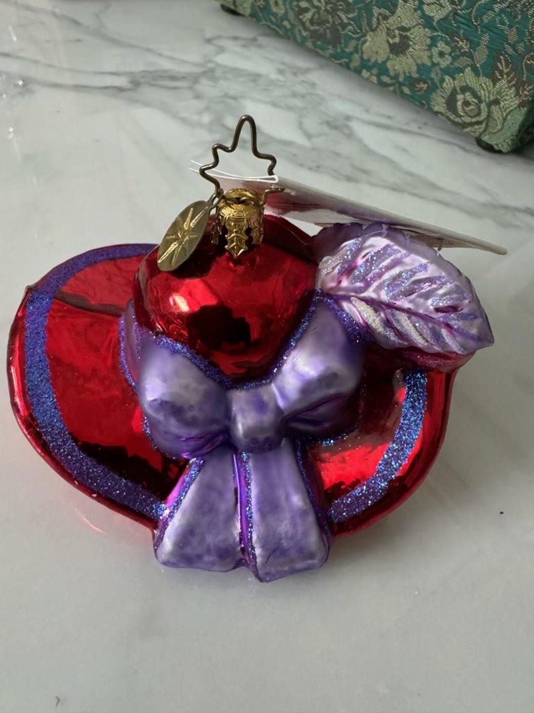 Christopher RADKO Christmas Ornament Red Hat Hatter Ladies Society ...